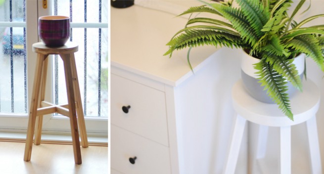 How To Upcycle A Stool Into A Stylish Plant Stand